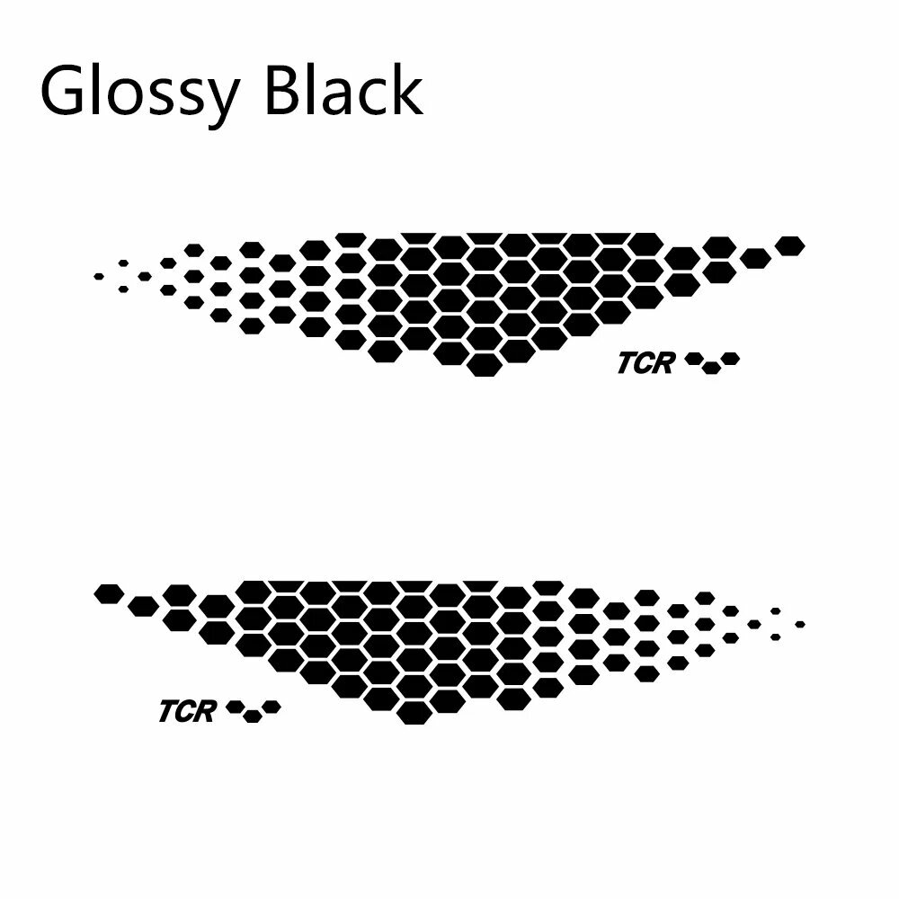 2 шт. Наклейки на авто Glossy Black TCR для VW Golf 7 8