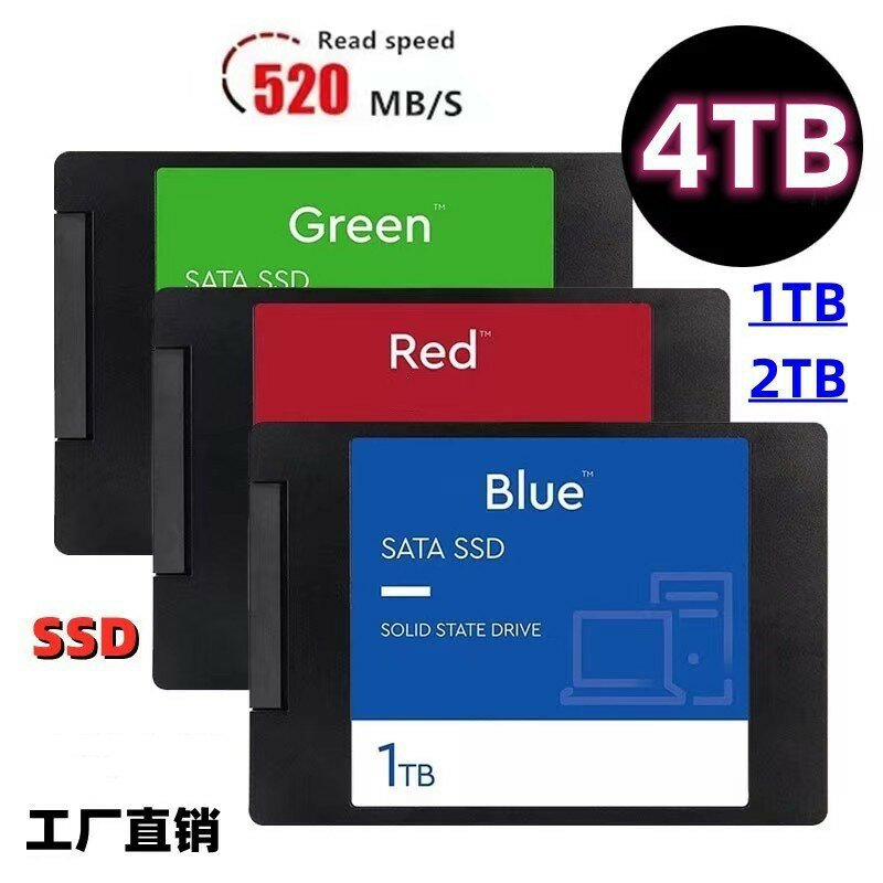 2,5-дюймовый SATA III SSD 1 ТБ с красной меткой для настольного и ноутбука