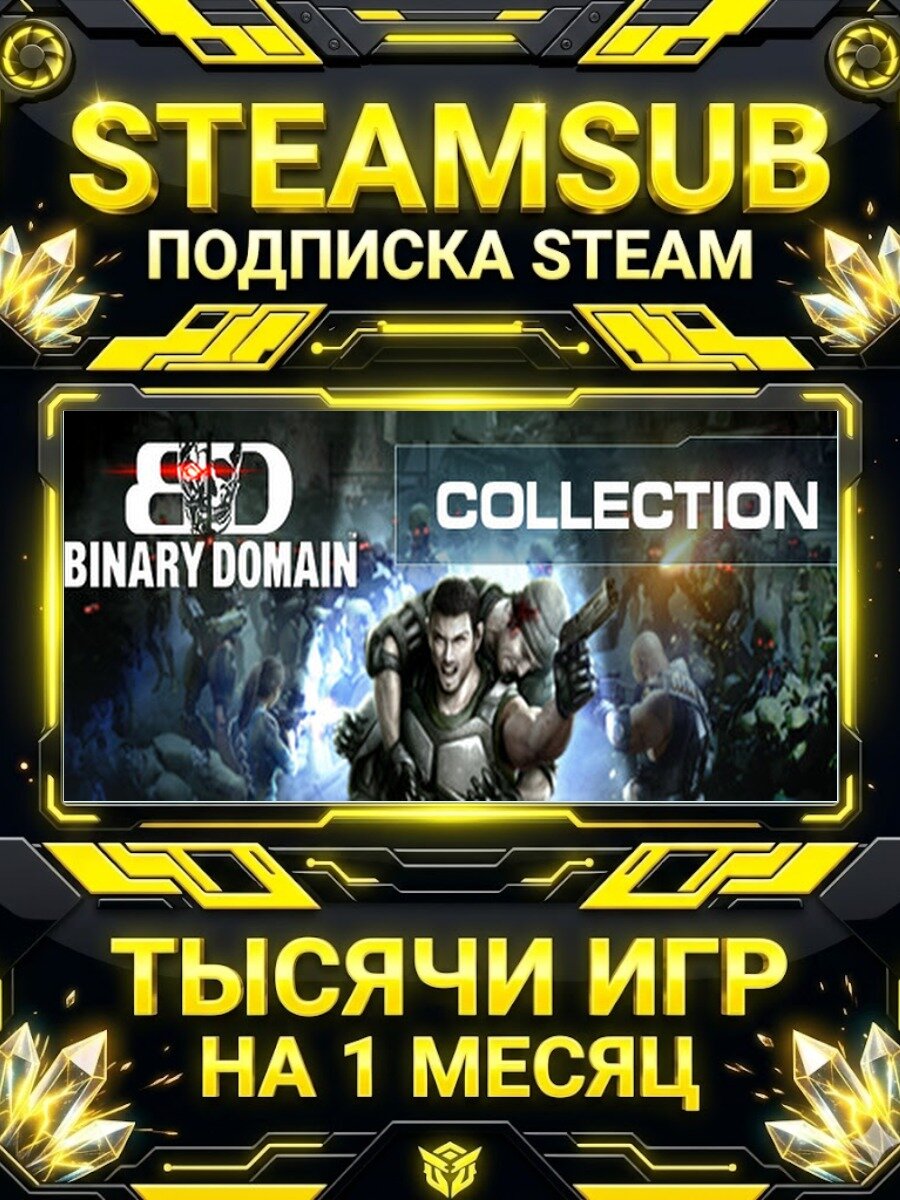 Binary Domain — подписка Steam на месяц, 7000+ игр на аккаунтах для ПК (РФ + СНГ)