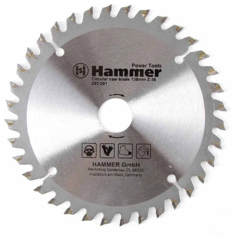 Диск пильный Hammer Flex 205-201 CSB PL 130мм*36*20/16мм по ламинату 205-201 .