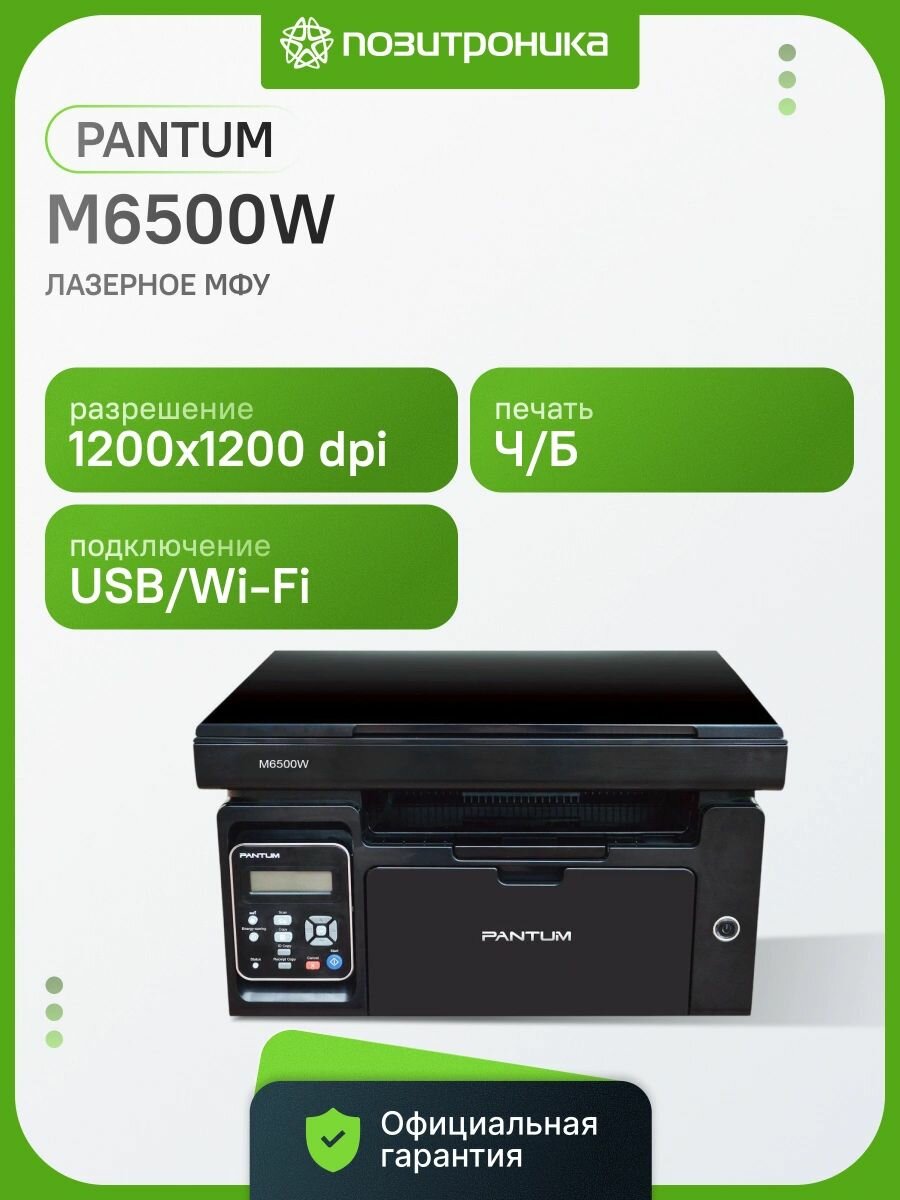 МФУ лазерный Pantum M6500W A4 черный