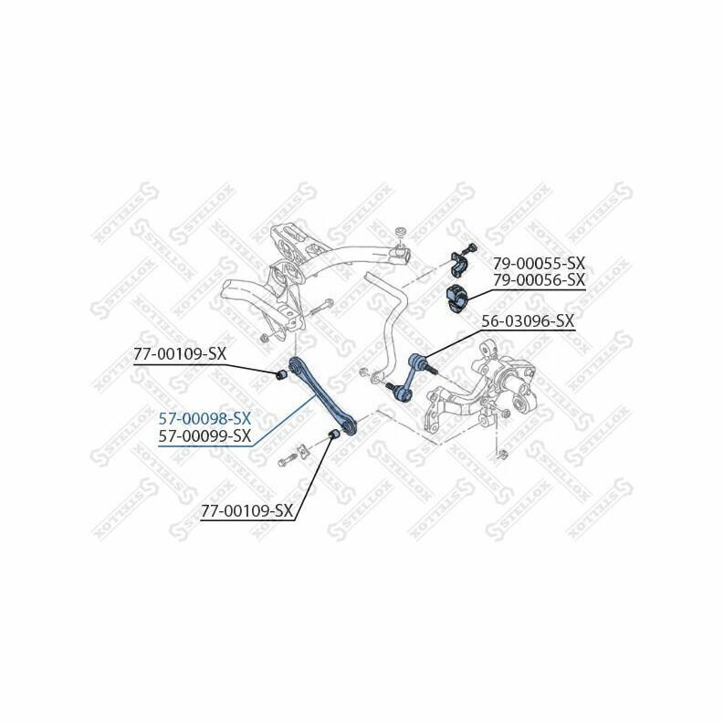 Рычаг подвески VW TIGUAN (5N_), STELLOX 5700098SX