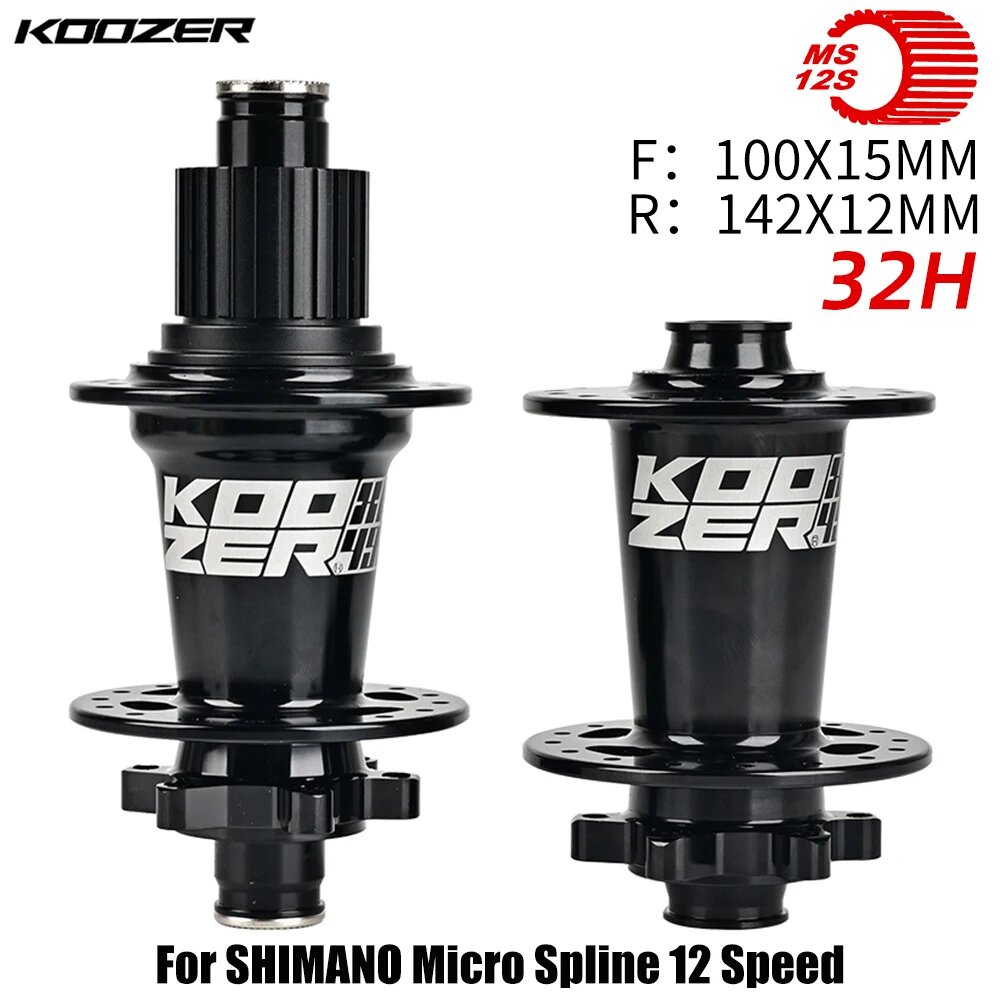 KOOZER Втулки велосипедные 32H MS 100x15/142x12