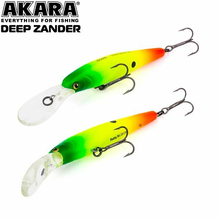 Воблер Akara Deep Zander 90F 12 гр. (3/7 oz 3,5 in) A21