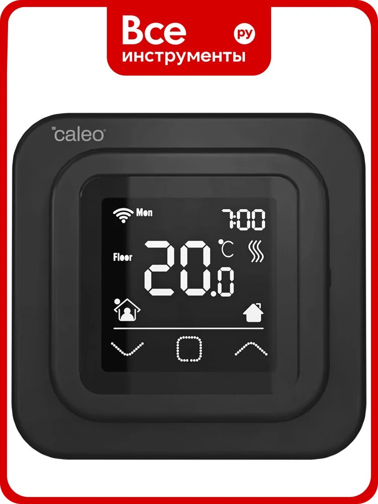 Терморегулятор Caleo C927 Wi-Fi встраиваемый, цифровой, программируемый, 3,5 кВт (черный) 0К-00000864