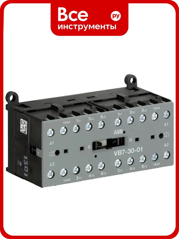 Реверсивный миниконтактор ABB VB6-30-01, 9A, 400В, AC3, катушка, 230В, АС GJL1211901R8010