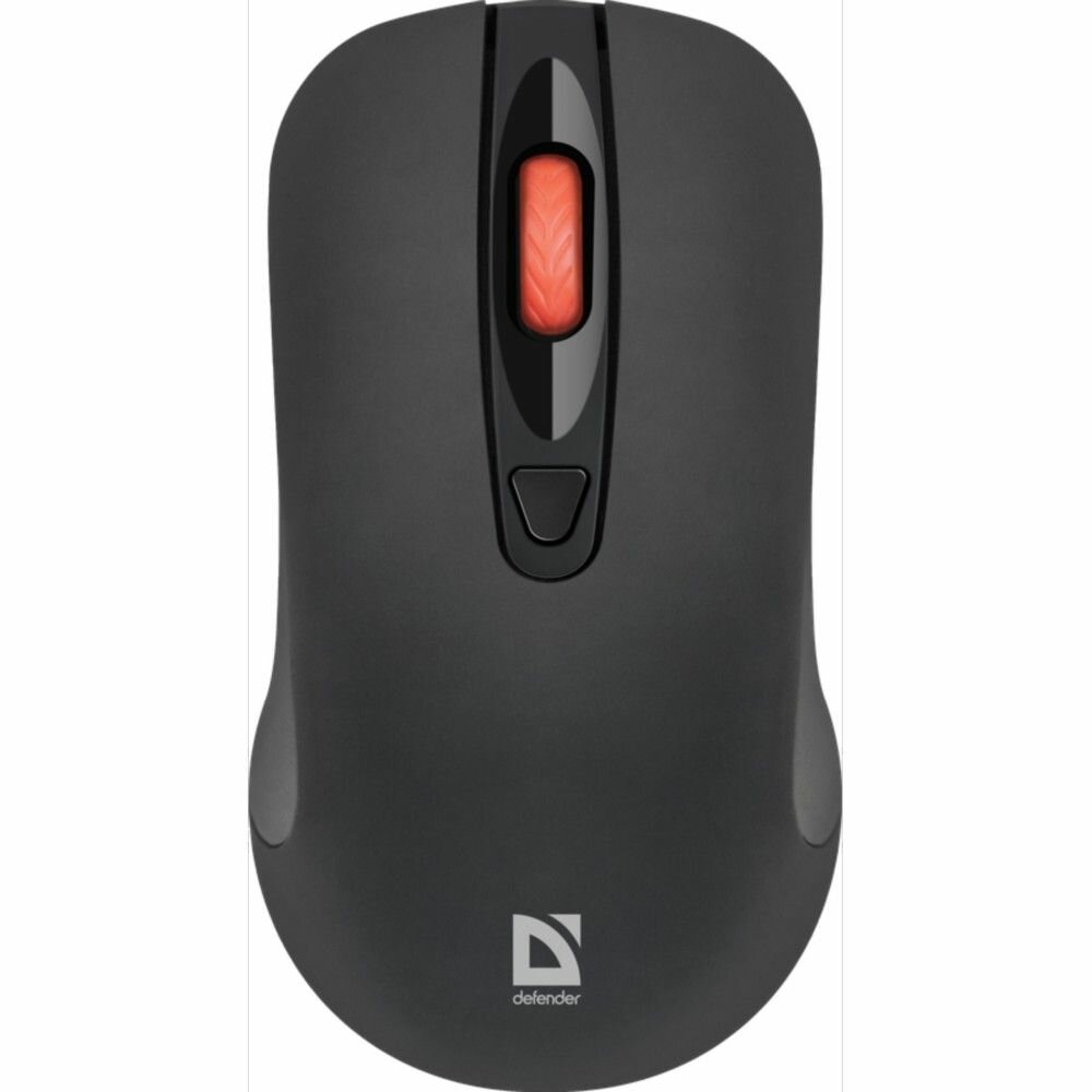 Мышь беспроводная DEFENDER Nexus (Нексус) MS-195 черный (USB, 1600dpi, 4but) (52195)
