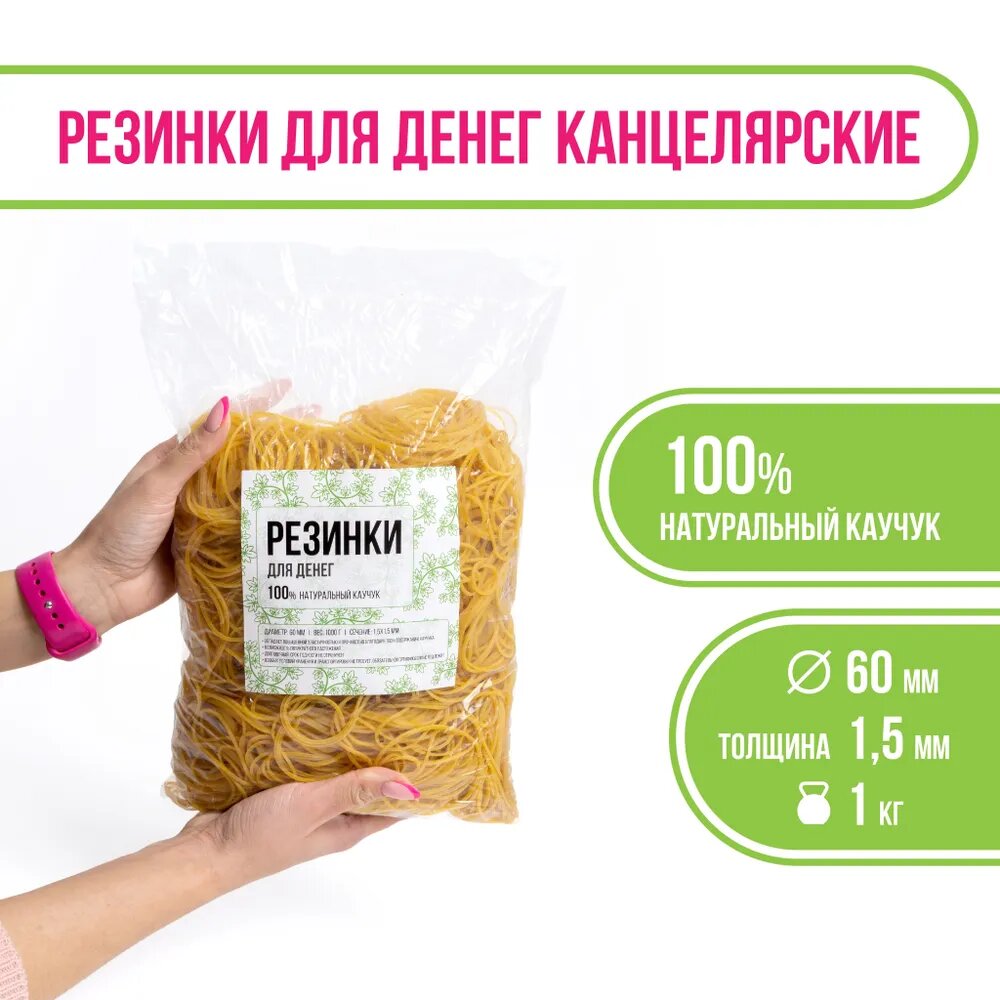 Резинки для денег канцелярские, 1 кг