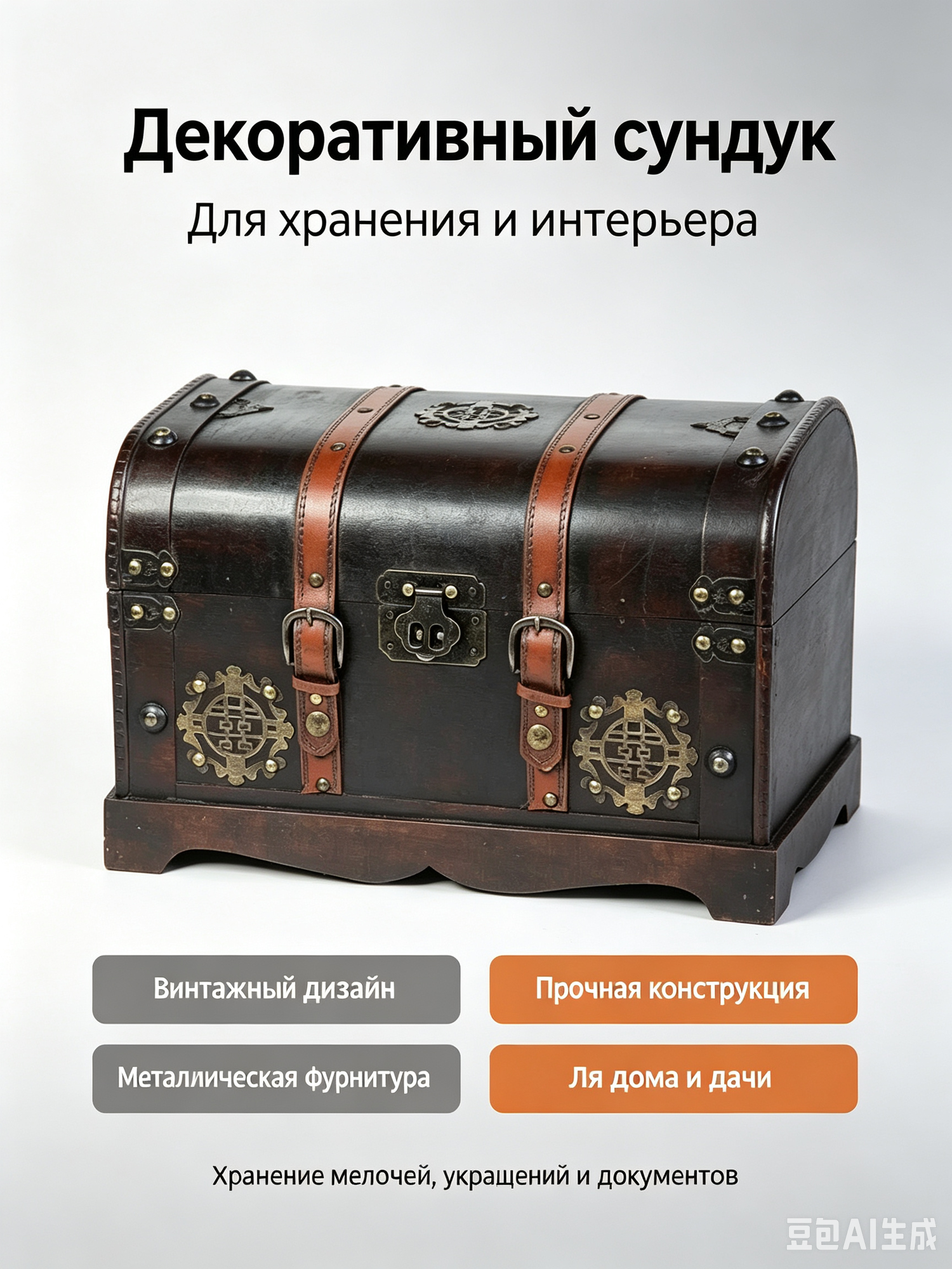 Коробка для хранения длина 45 см, ширина 25 см, высота 25.5 см.