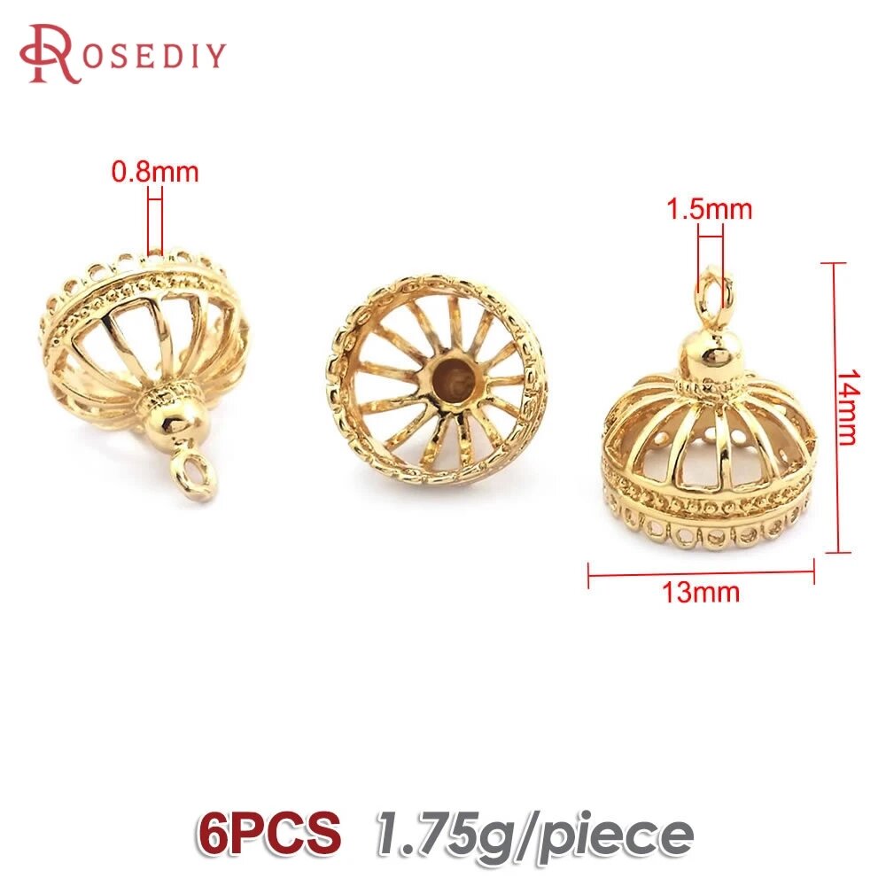 Подвески кисточки, соединители для сережек, 18K Gold Color