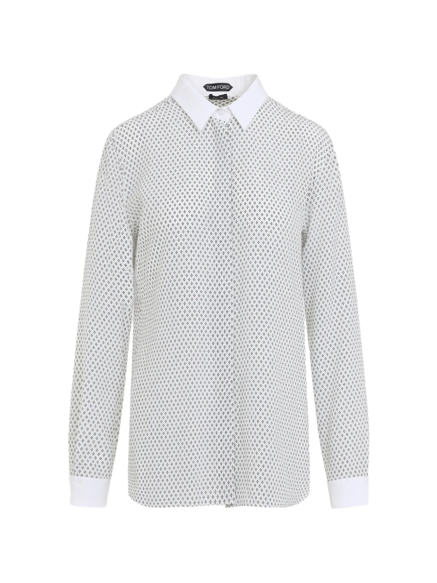 Рубашка Geometric-print silk shirt