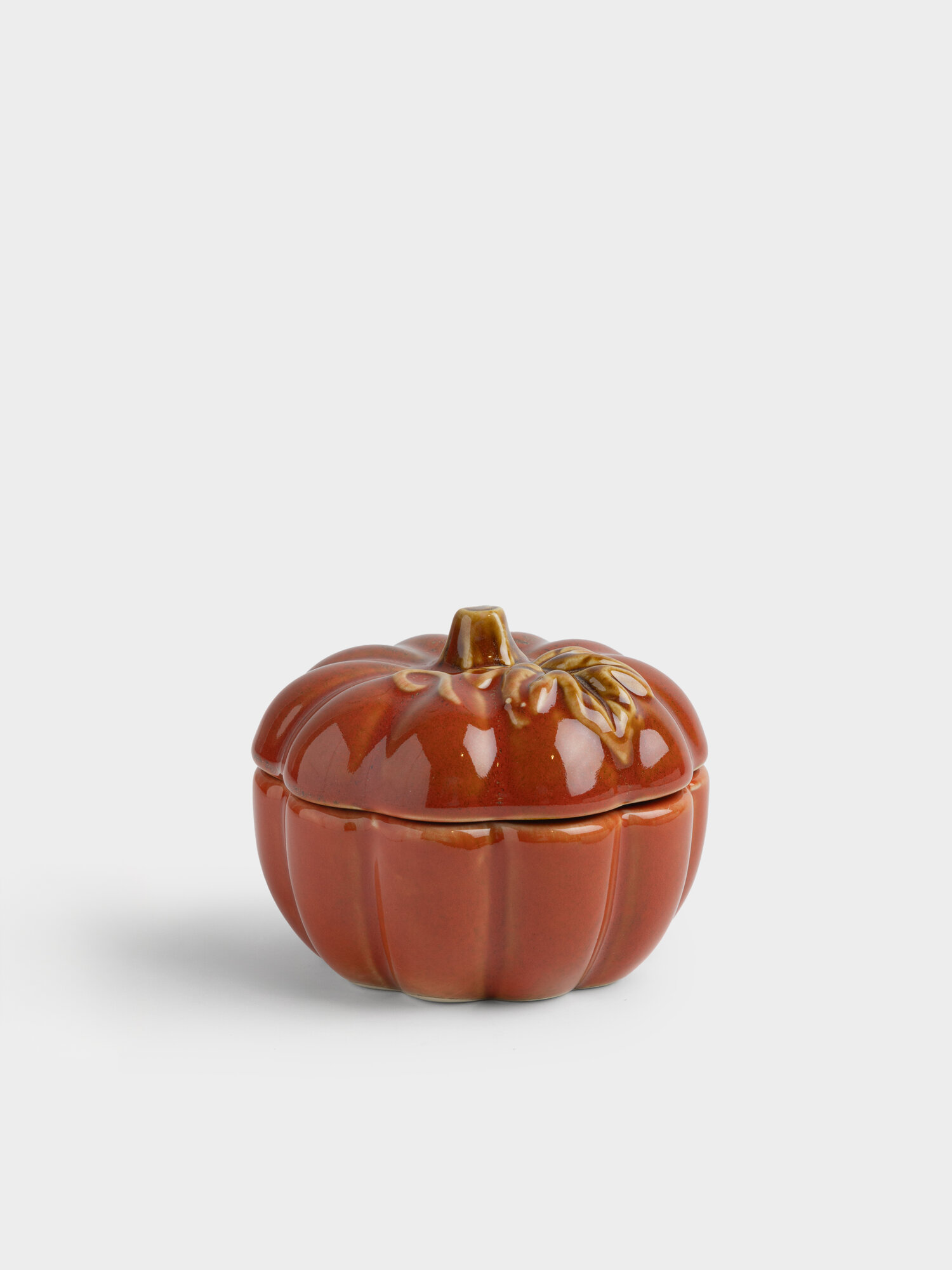 Емкость для хранения, 10х8 см, 160 мл, керамика K, оранжевая, Тыква, Autumn gourds, Kuchenland