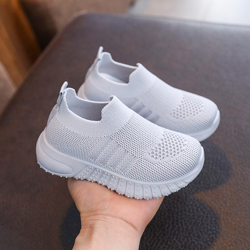 JYL JK405 Стильные дышащие трикотажные кеды с цветовыми блоками для школьников