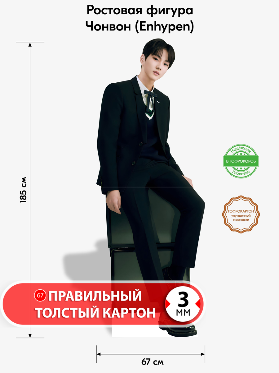 Аксессуар для фотосессий, Чонвон (Enhypen) 2, ростовая фигура