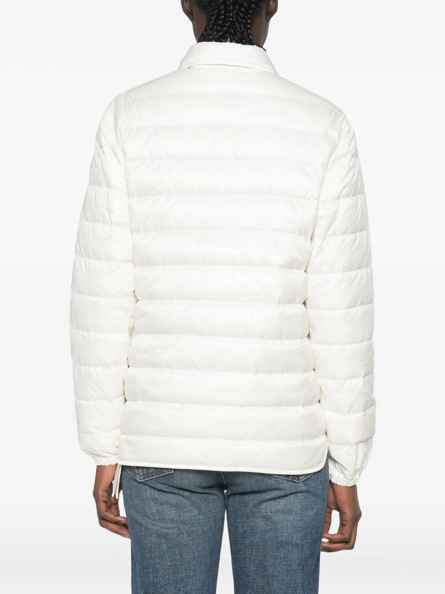 Куртка Moncler Quilted long-sleeve jacket, размер 46, бежевый/белый — фото 1