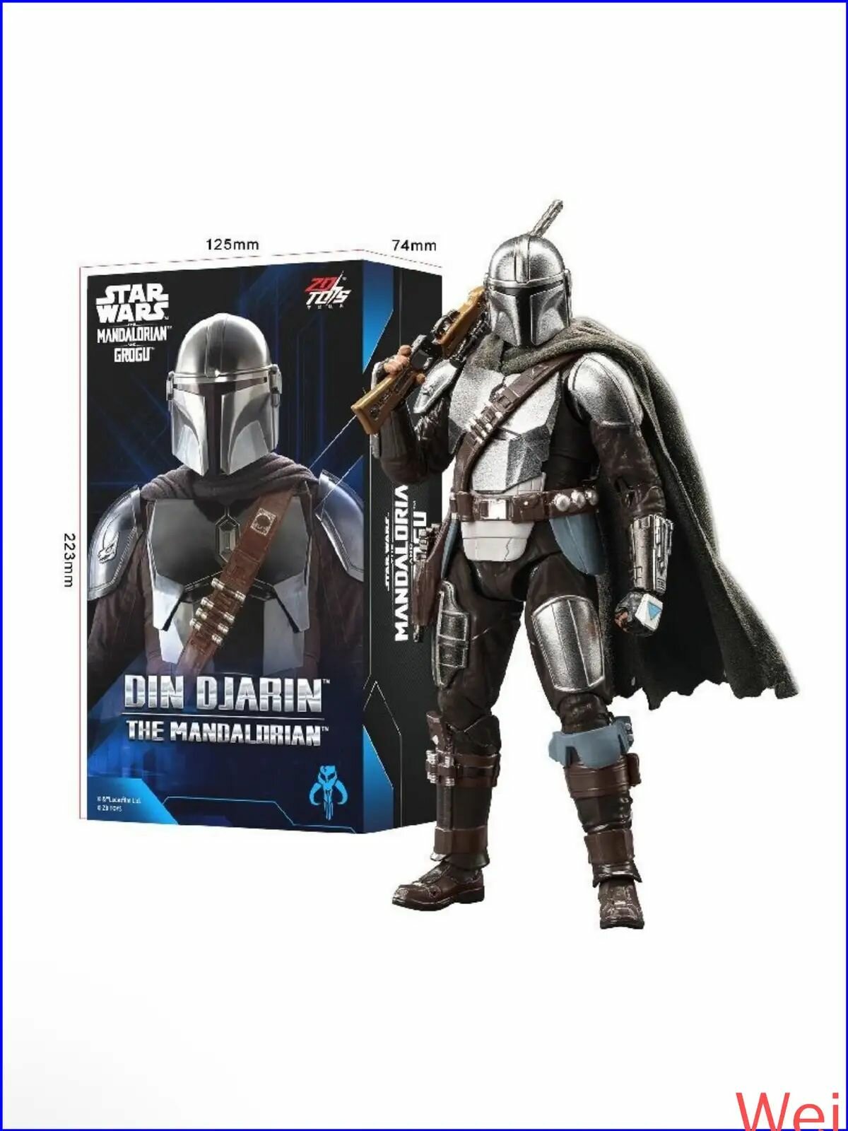 Премиальная фигурка Мандалорца от ZD Toys, подвижные сочленения, коллекционная кукла по мотивам Звездных войн.