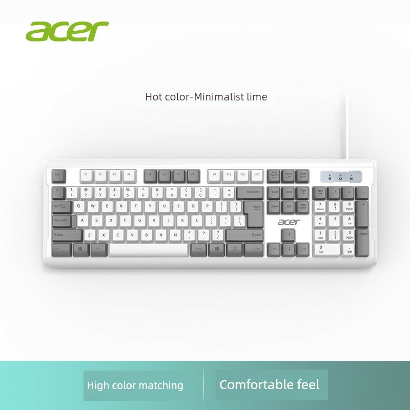 Комплект механической клавиатуры и мыши Acer для настольных компьютеров и ноутбуков, проводная внешняя клавиатура для