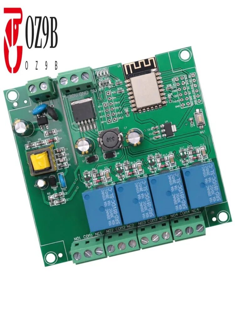 ( Y E) ESP8266 Беспроводной WIFI 4-канальный релейный модуль ESP-12F Плата разработки Wi-Fi совместим с источника питания 5V/8-80V