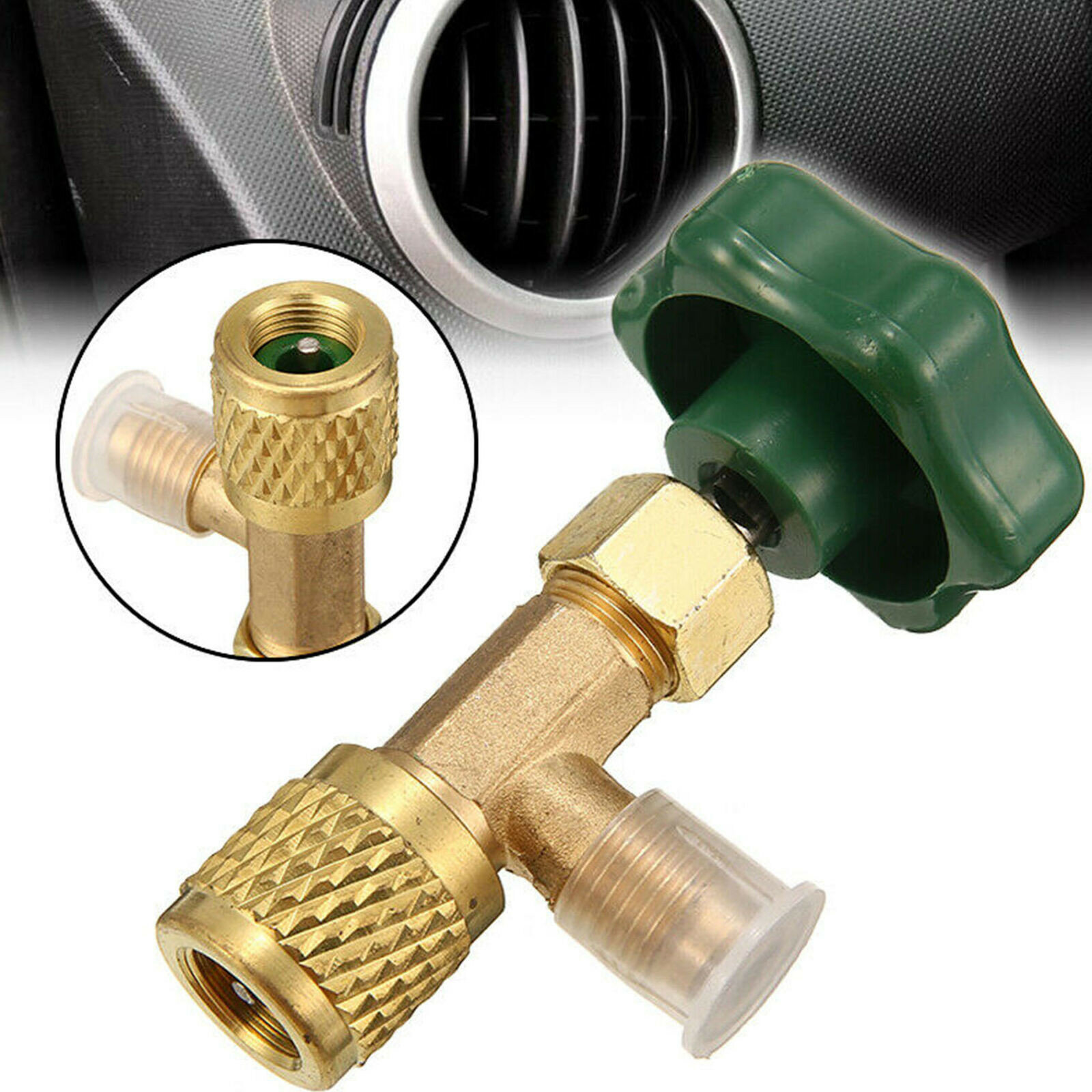 Клапан для заправки кондиционера 1/4 SAE, тип A, для R12/R22/R134a/R410A, из нержавеющей стали, меди и пластика