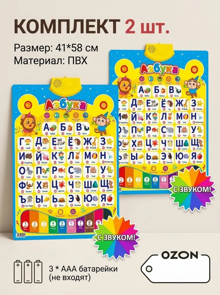 Образовательный интерактивный плакат "Алфавит раннего образования"