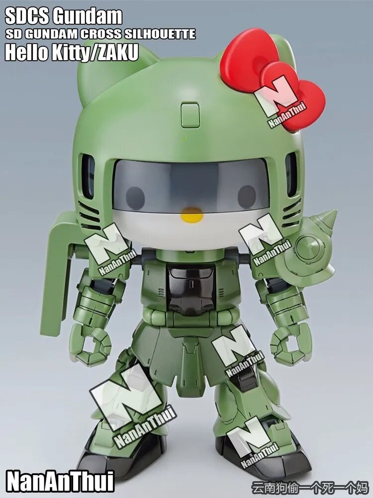 Сборная Игрушечная фигурка модель, SD GUNDAM CROSS SILHOUETTE, SDCS Gundam Hello Kitty/ZAKU, Высококачественная модель