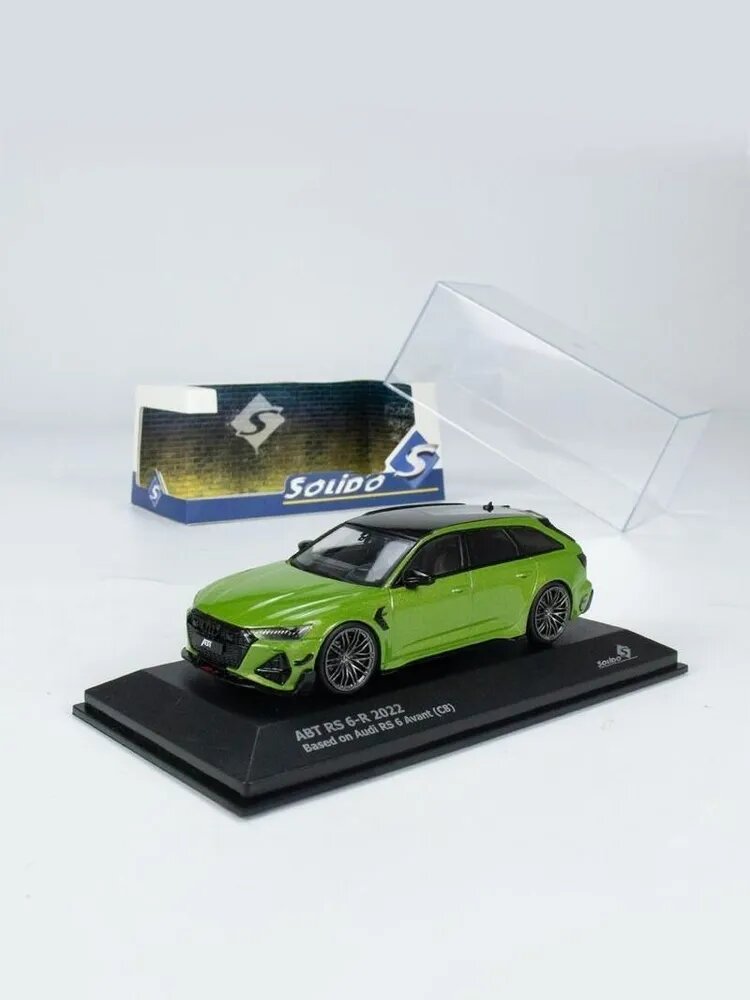 Машинка Solido 1/43 ABT Audi Crock C8 RS6 2022 green S4310705 Die-cast Alloy Car Model Toy Gift