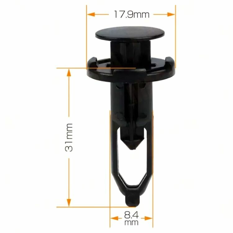 Клипсы крепежные автомобильные Lexus, Scion, Toyota (OEM 52161-16010, 90467-A0008, 52161-02030, 52161-0K040) KJ-085, 5 шт.