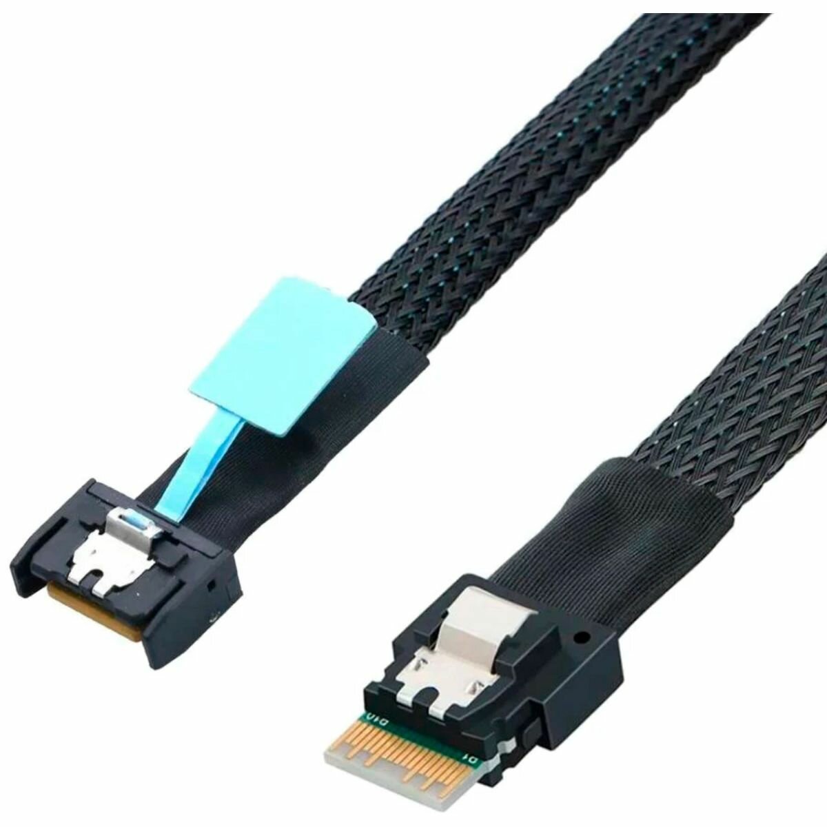 Кабель JPC SASx4 Slimline P4900DN00800-3, чёрный, длина 80см