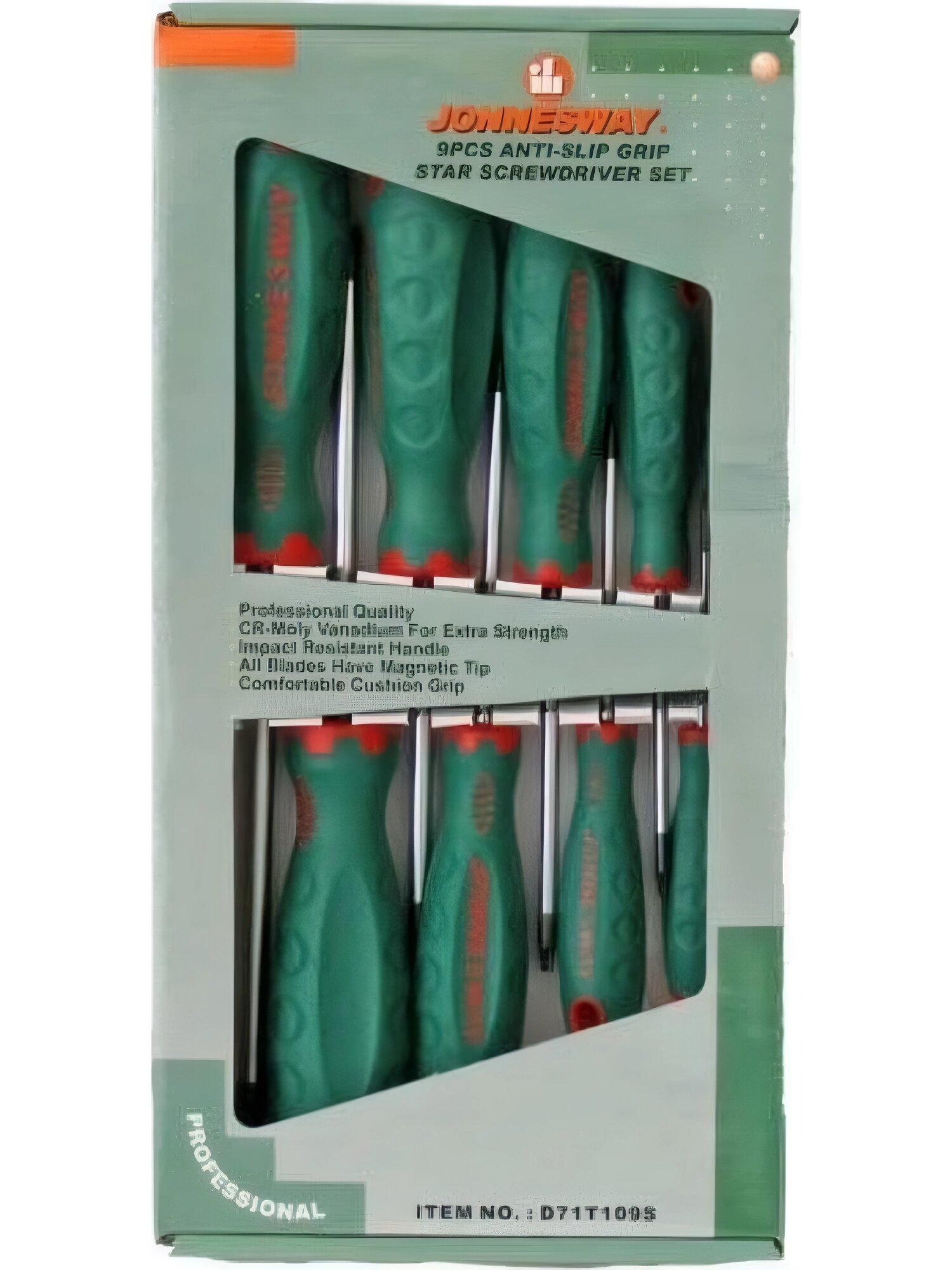 Набор отверток ANTI SLIP, Torx T8-T40, 9 предметов JONNESWAY D71T109S