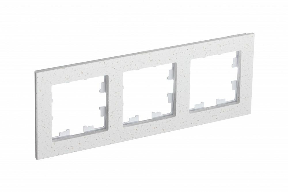 Рамка 3 поста Systeme Electric AtlasDesign Nature мрамор крем роял, ATN343103