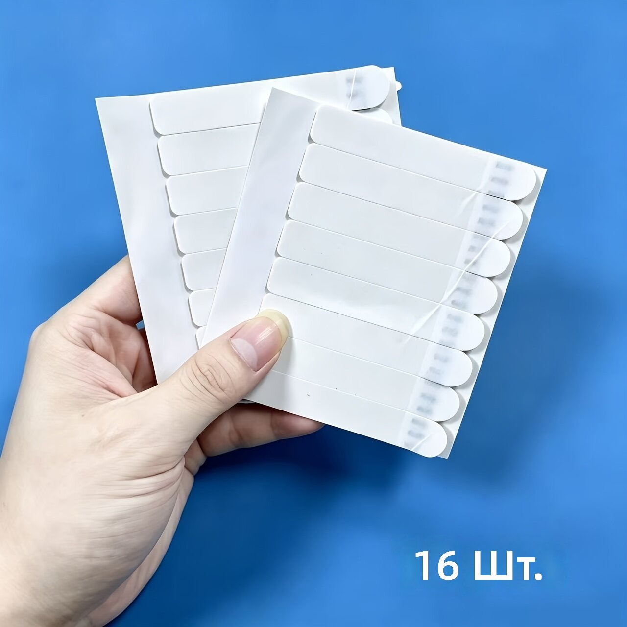 16 шт. Прочные двусторонние клейкие полоски, съёмные, для крепления фотографий, рамок, постеров и других предметов без повреждения стен