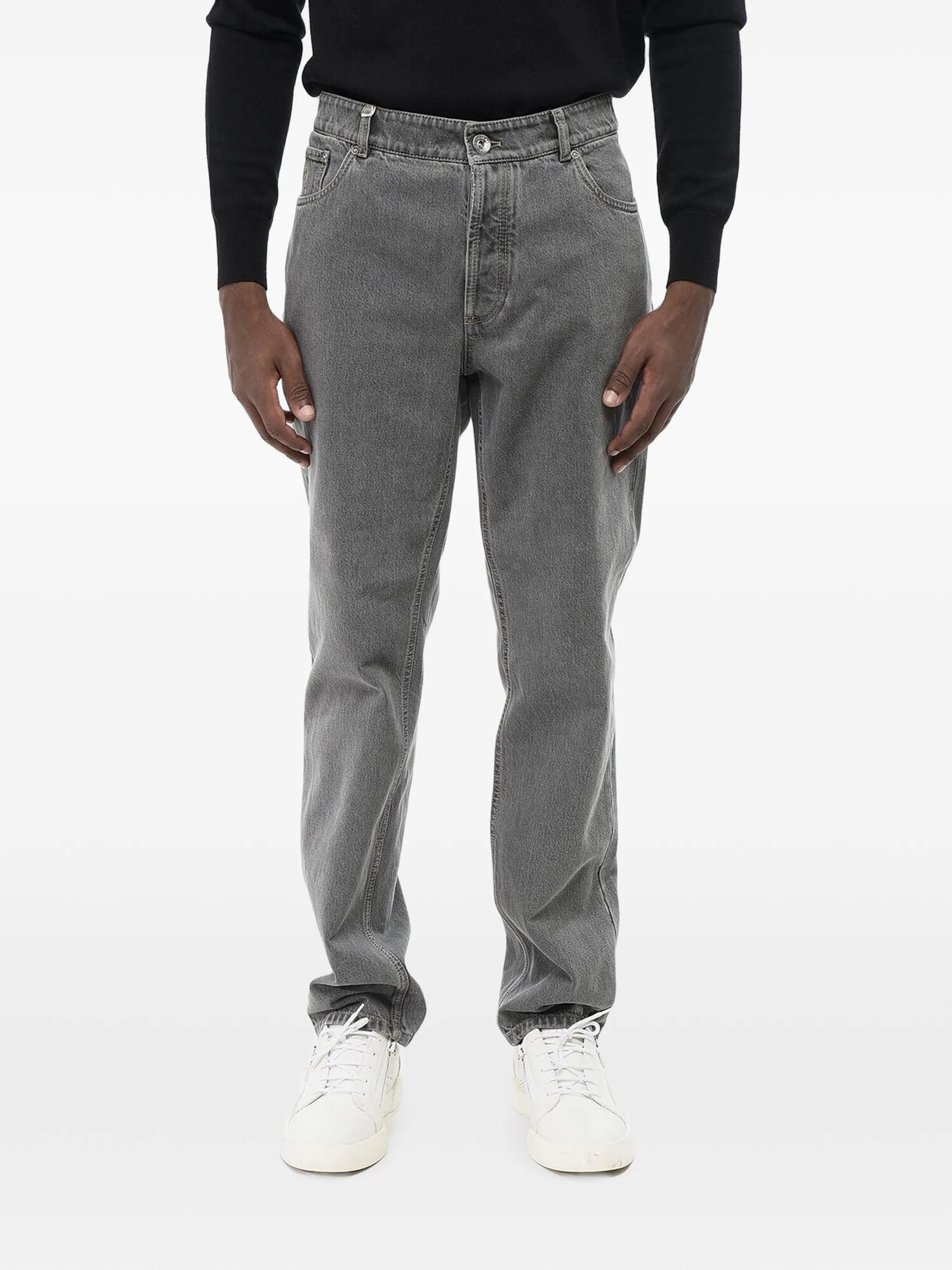 Джинсы BRUNELLO CUCINELLI Straight-leg five-pocket jeans