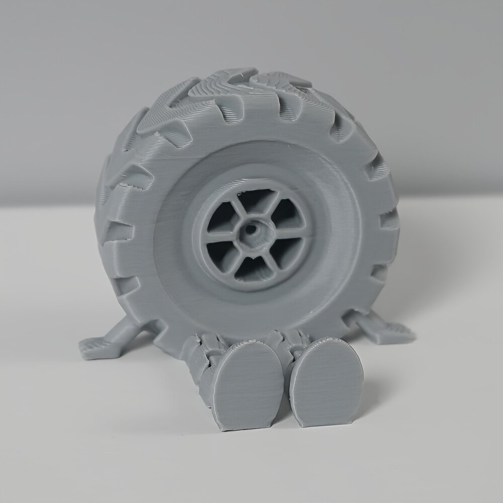 3D-печатная статуэтка шины из пластика, серая, для интерьера и автомобиля, декоративная фигурка, подарок на праздник