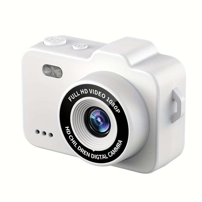 Носимая мини-камера 1080P HD, 0.96" IPS-экран, LED-подсветка, 17.5 г, для влогов и путешествий, белая
