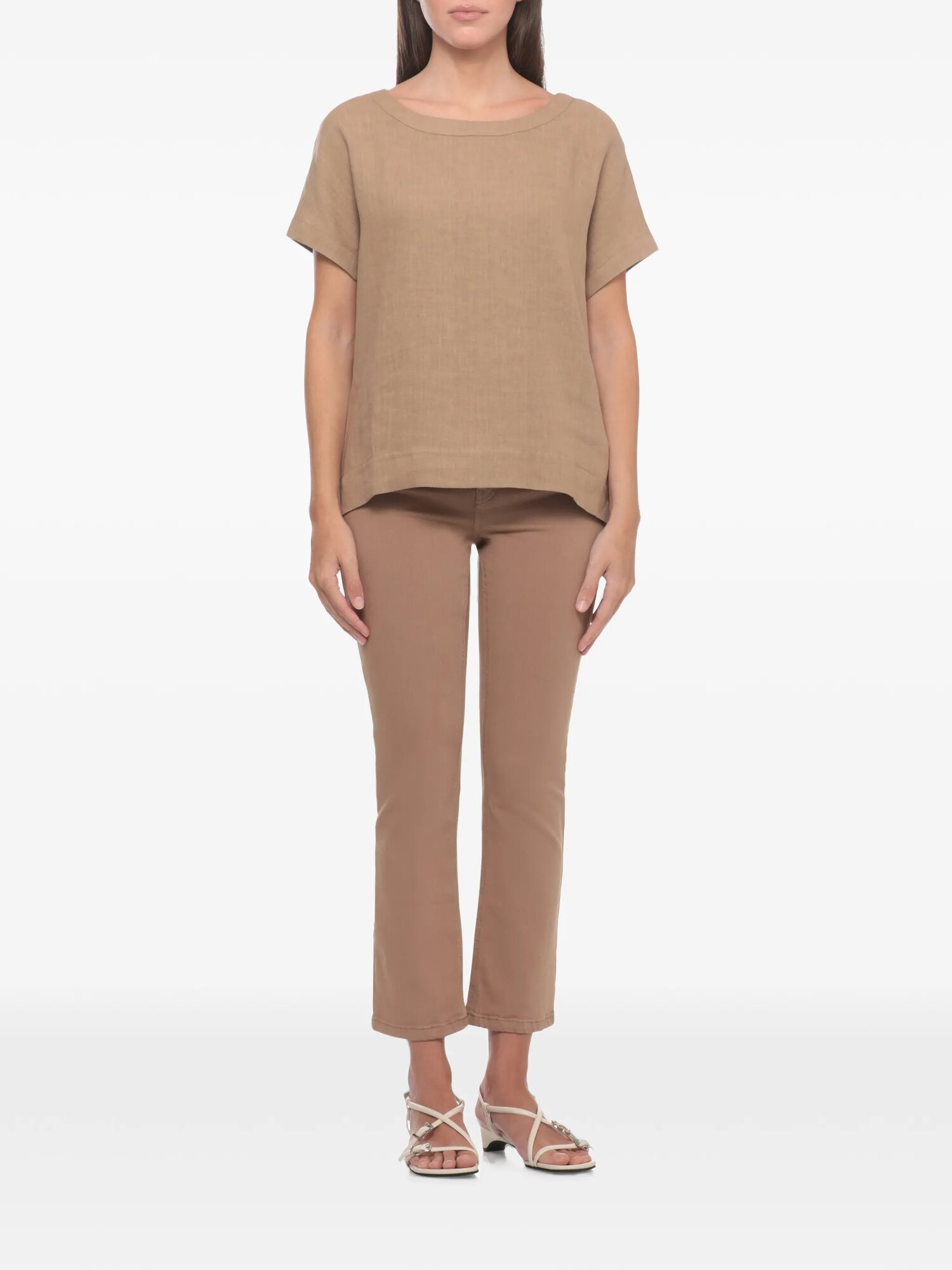 Блуза eMMe Linen short-sleeve blouse, размер 42 — фото 1
