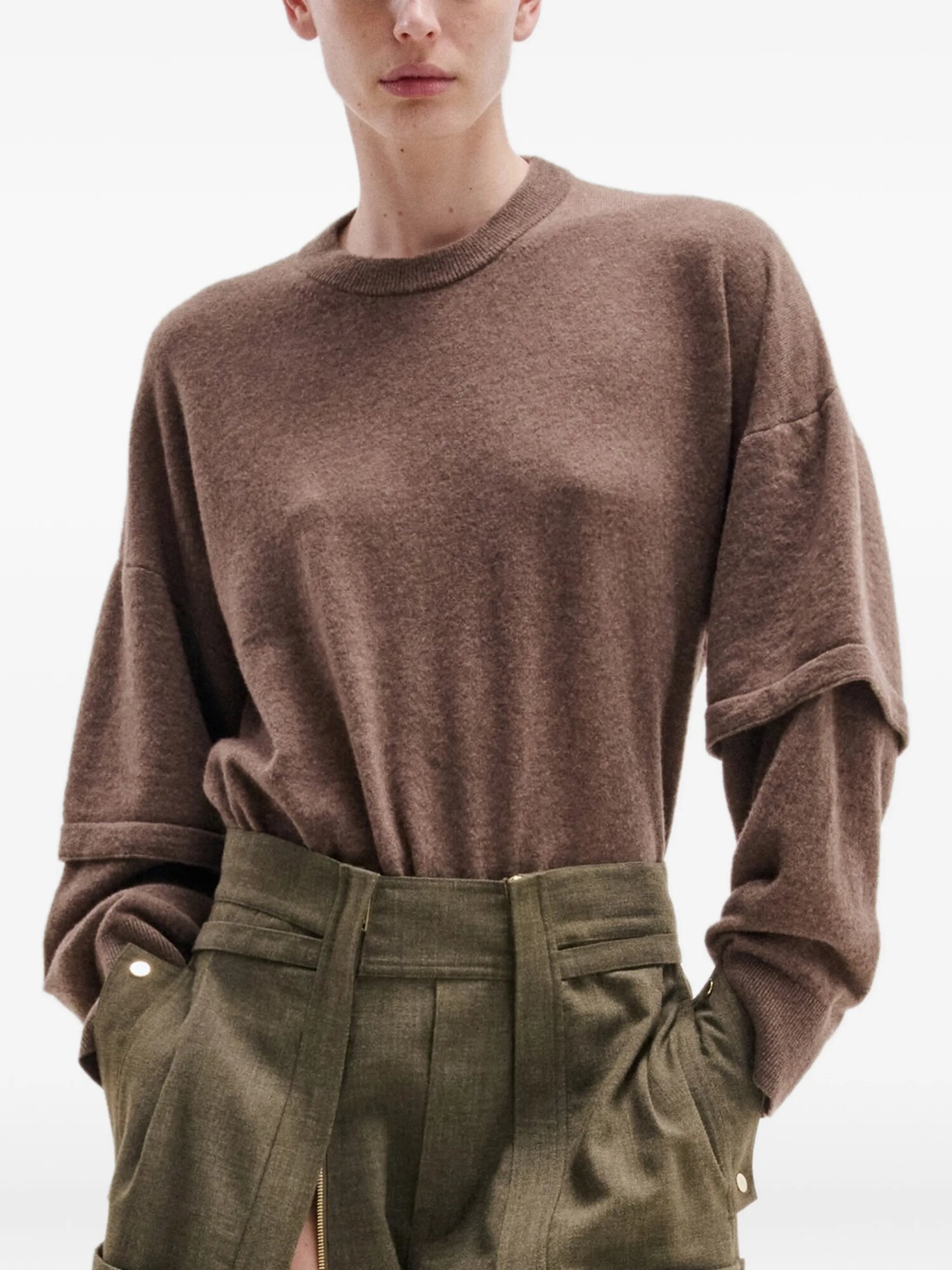 Свитер DARKPARK Layered-sleeve sweater