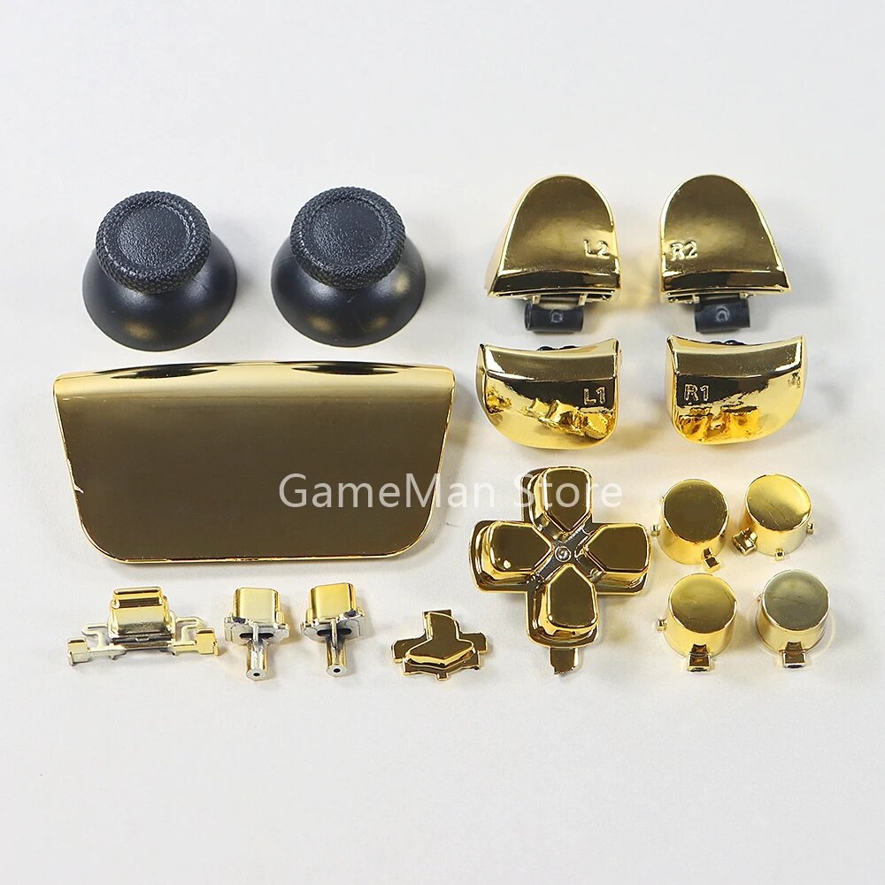 OCGAME Хромированные кнопки для PlayStation 5 PS5 V3.0 Желтый, gold