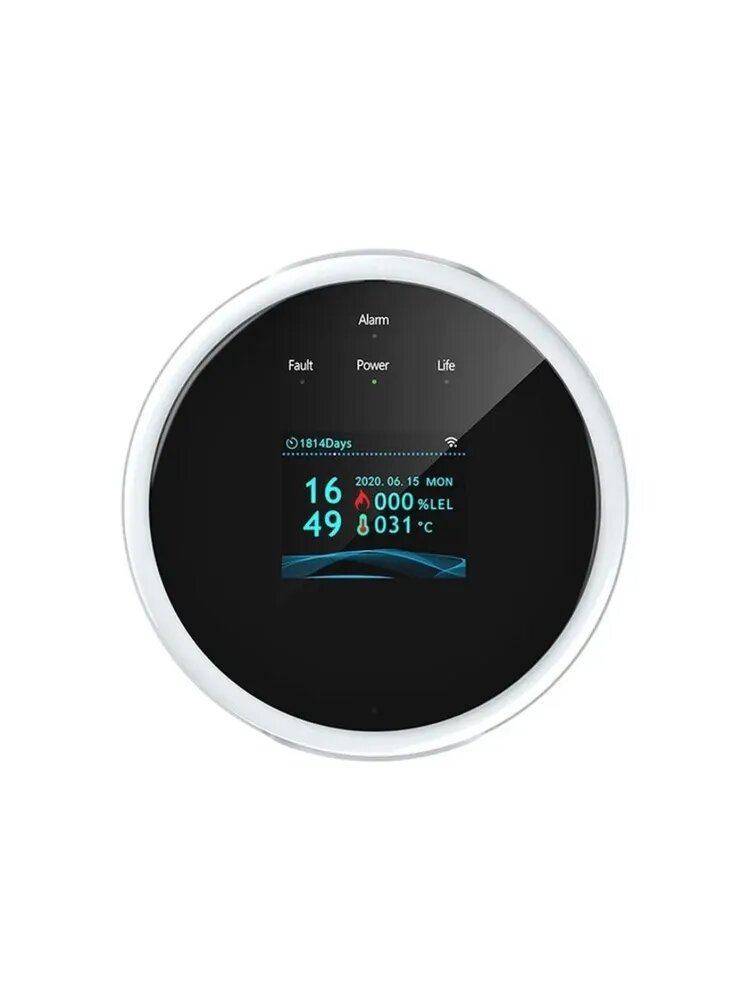 Tuya Wifi Датчик природного газа Бытовой интеллектуальный детектор обнаружения
