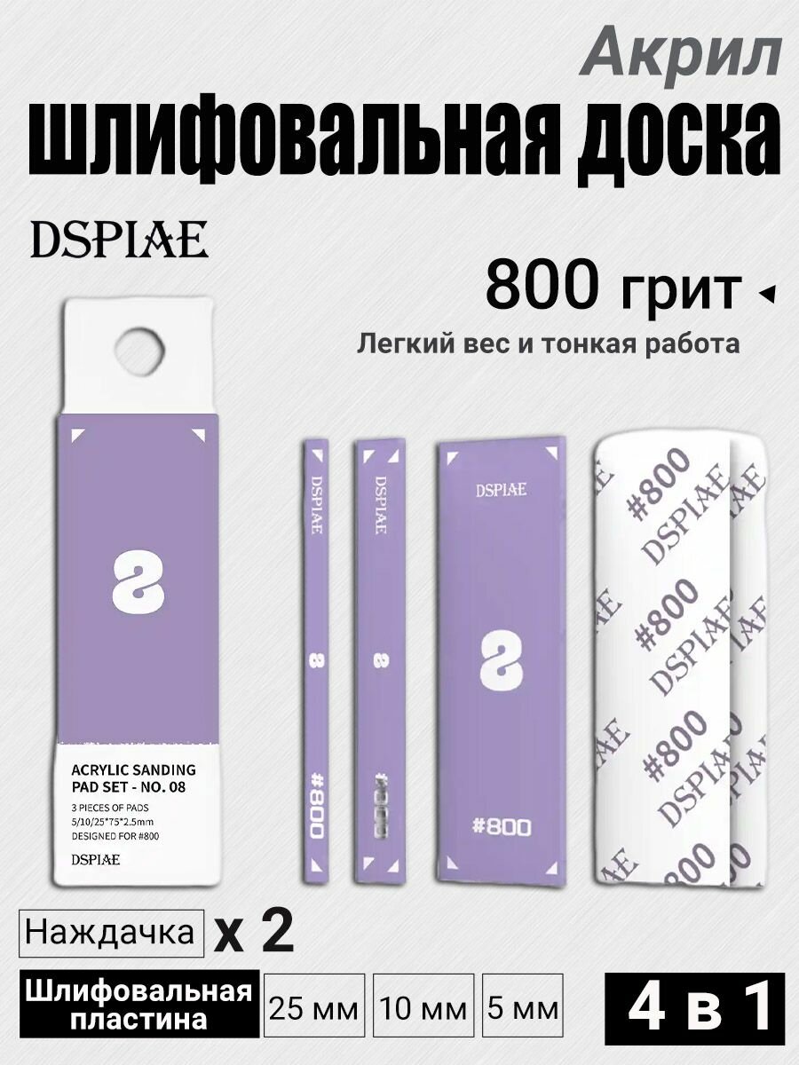 Акриловая шлиф1овальная плита 5/15/25x75x2.5 мм, 800грит 4 в 1 шлифовальная пластина зернистость 800 шлифовка акрила