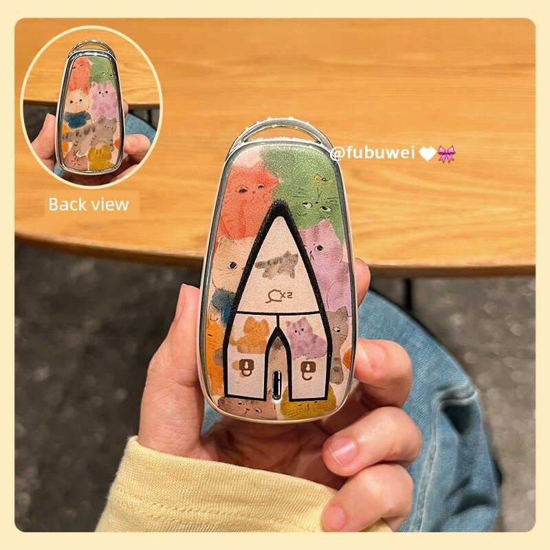Одиночный кожух H3 с цветным котиком, женское ручное украшение
