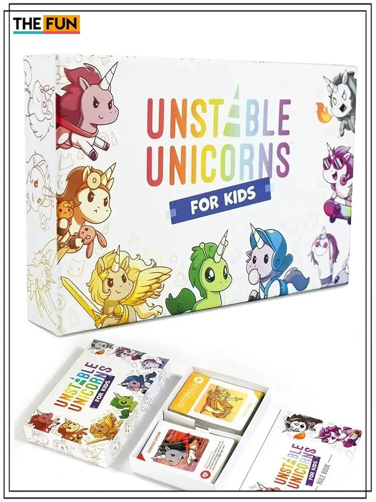 Настольная карточная игра Настольная Unstable Unicorns Kids Edition Игра (Карточная) Новая версия игры