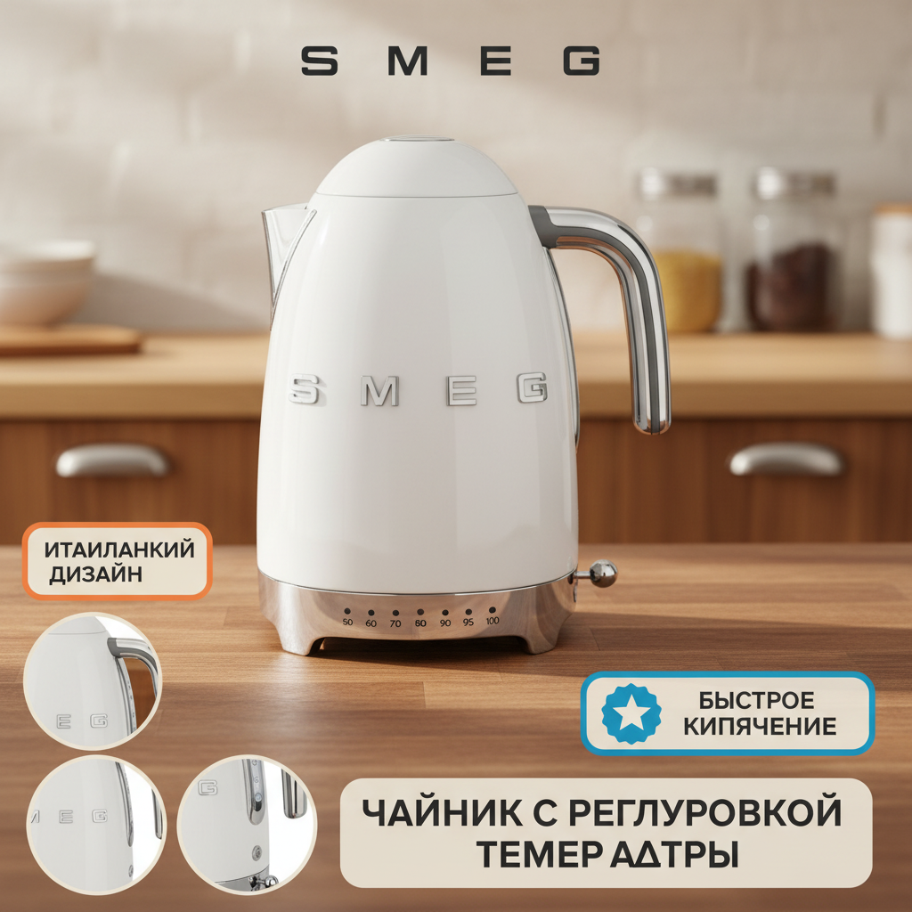 Электрический чайник 1, белый