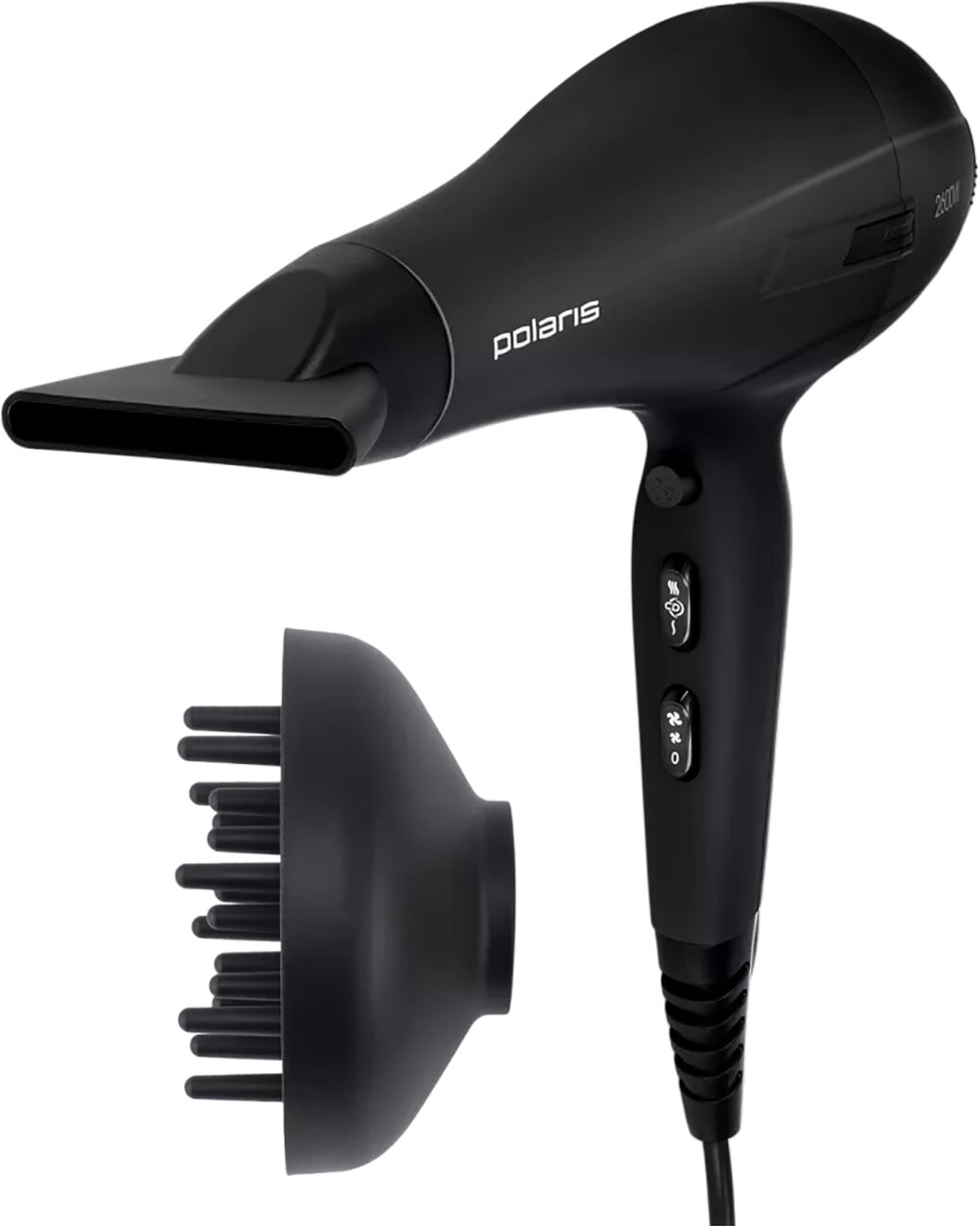 Фен Polaris PHD 2600ACi Salon Hair, черный/черный