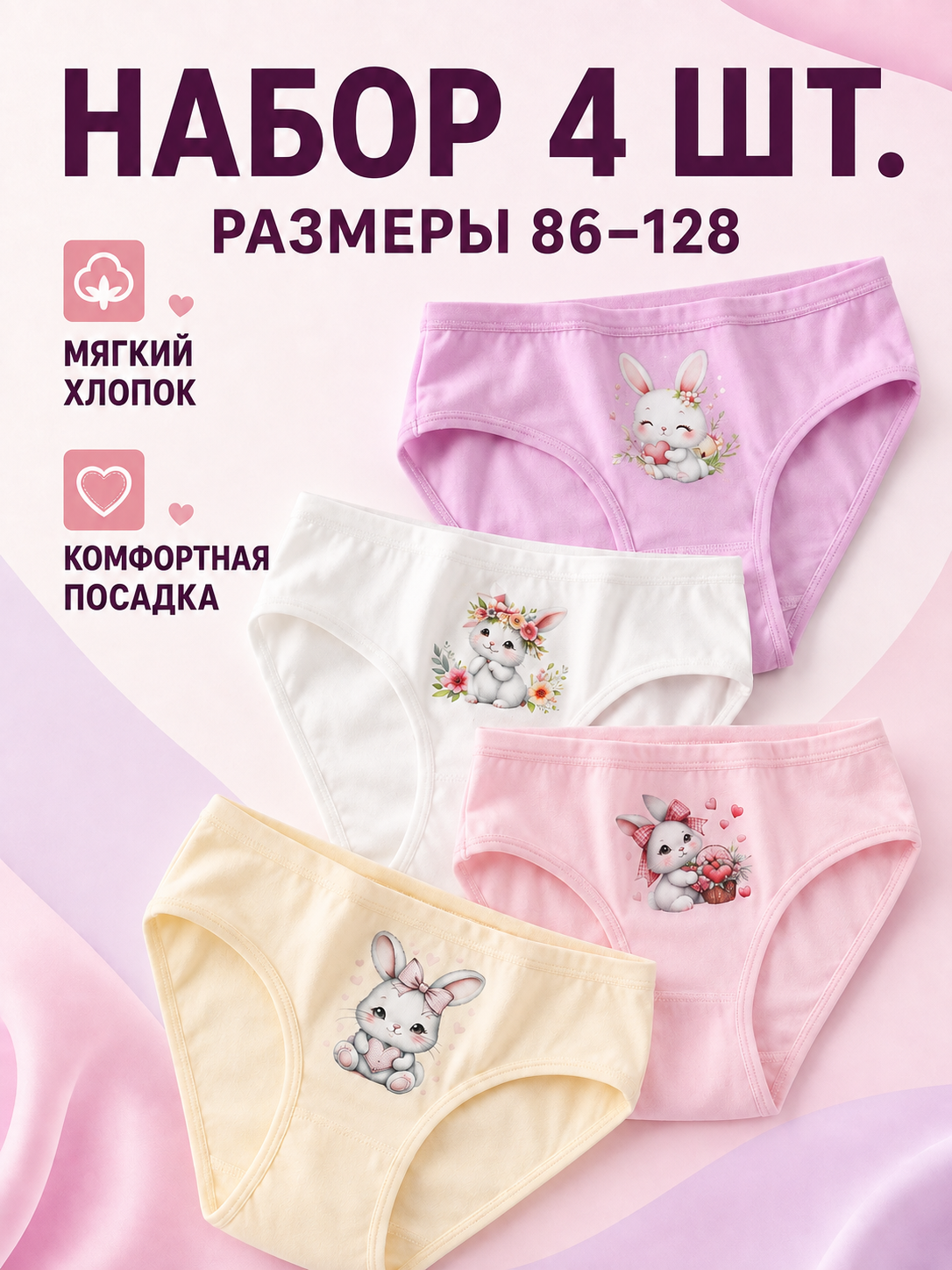 Трусы Трусы слипы для девочек