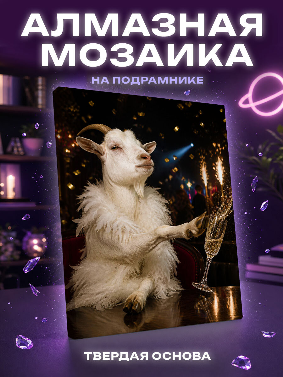 Алмазная мозаика Новогодний каприз белой дивы