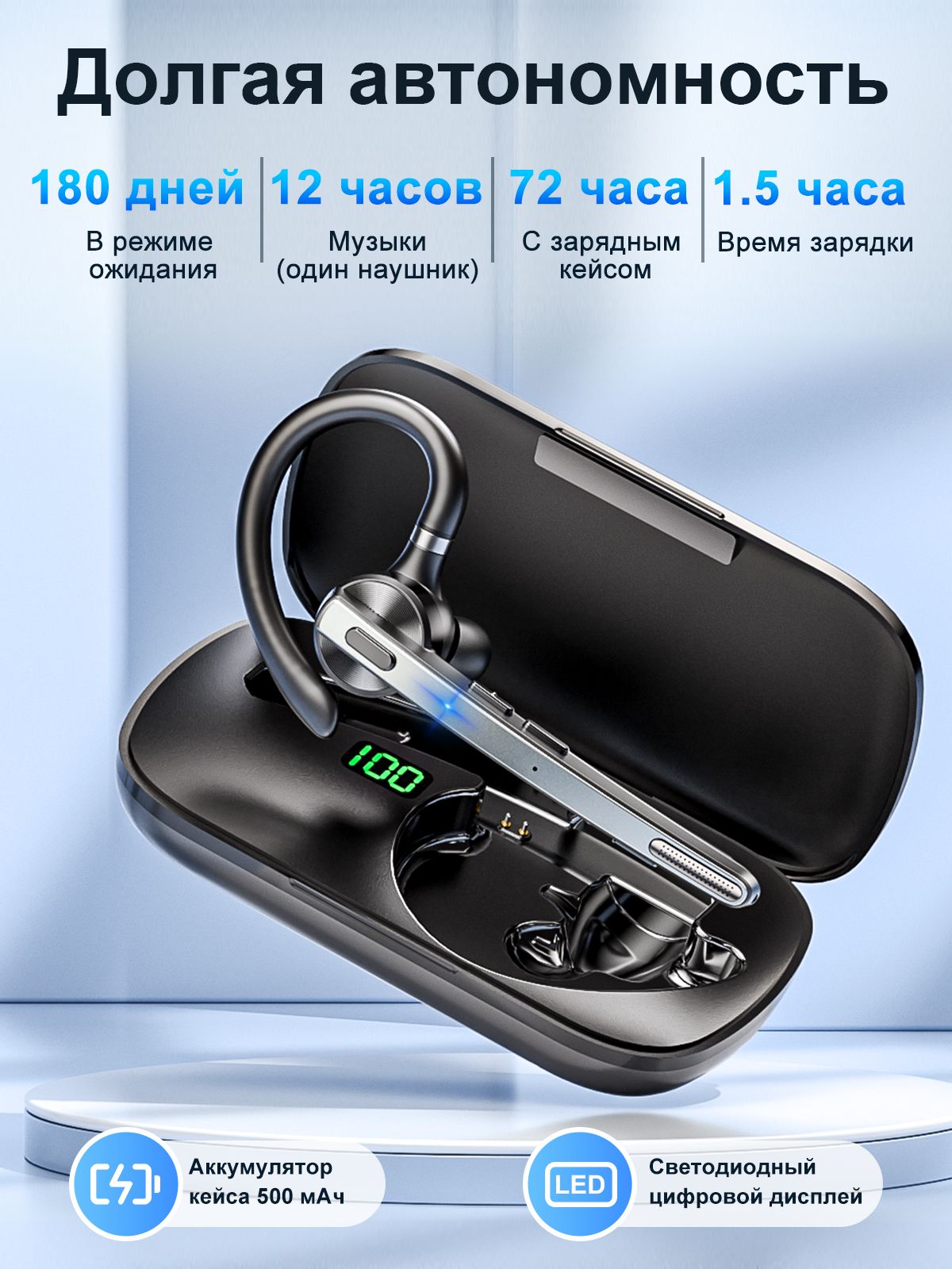 New Bee Наушники беспроводные с микрофоном, Bluetooth, USB Type-C, черно-серый
