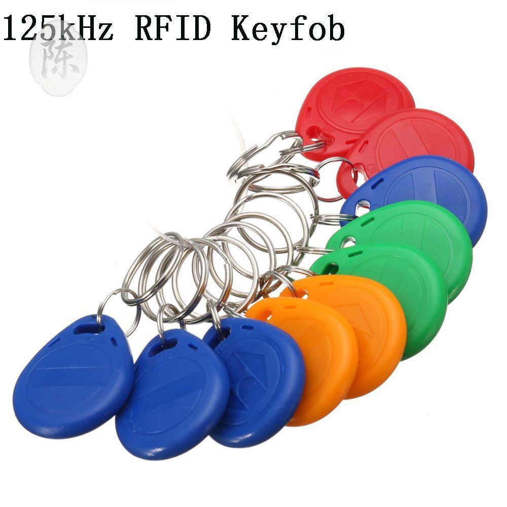 10pcs Color Random 125khz TK4100 RFID ключ брелок