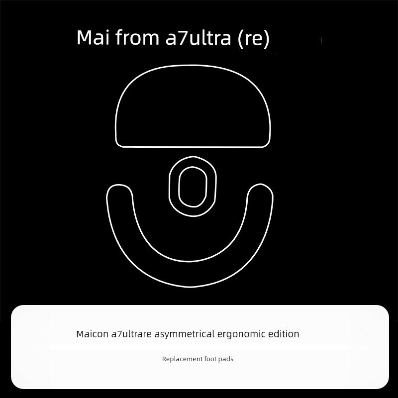 Эргономичные коврики для мыши с тефлоновым покрытием, матовый черный цвет, комплект включает одну пару