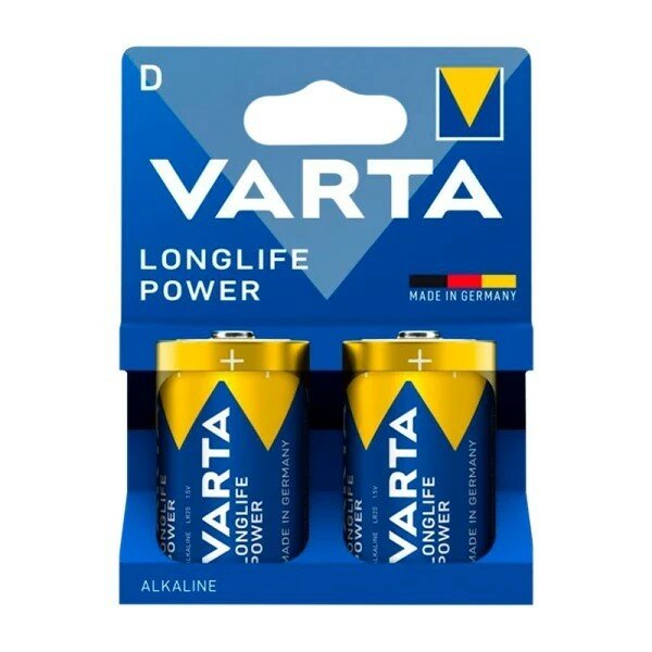 Батарейка VARTA LONGLIFE POWER LR20 4920 D BL2, упаковка 2 шт.
