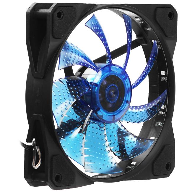 Digma DFAN-LED-BLUE (3пин, 120x120x25мм, 23dB, 1200об/мин) — фото 1